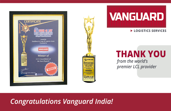 VANGUARD INDIA AWARDED LCL CONSOLIDATOR OF THE YEAR - EXPORT - Vanguard ...